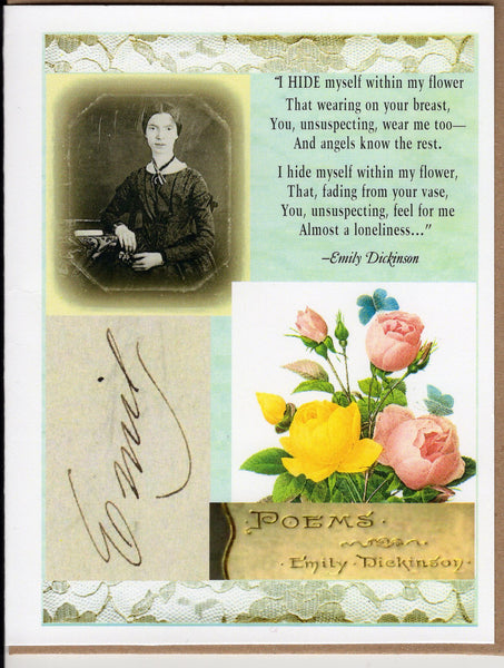 Emily Dickinson Collage Note Card – The Marble Faun Books & Gifts
